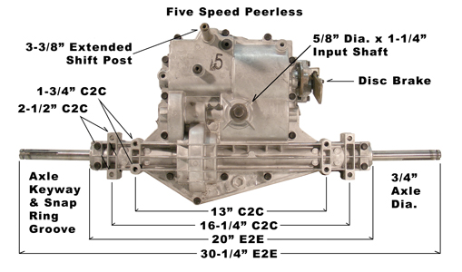 Small Engine Source.com Peerless MST 205-510D Transaxle